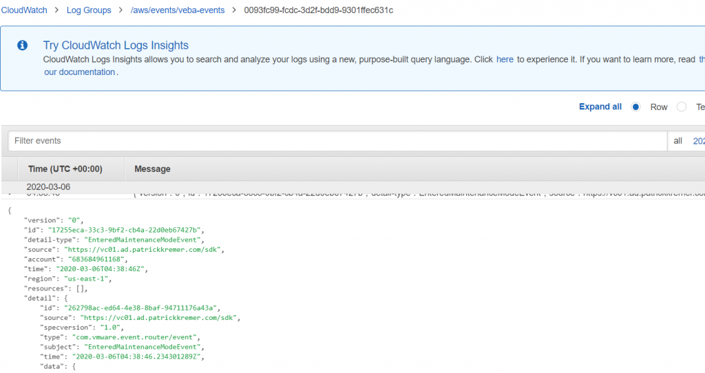 VMware Event Broker Appliance – Part Ia – AWS EventBridge Deployment