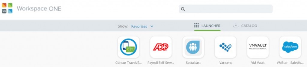 Workspace One screenshots