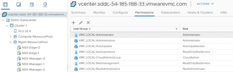 AD authentication for vCenter in VMC on AWS